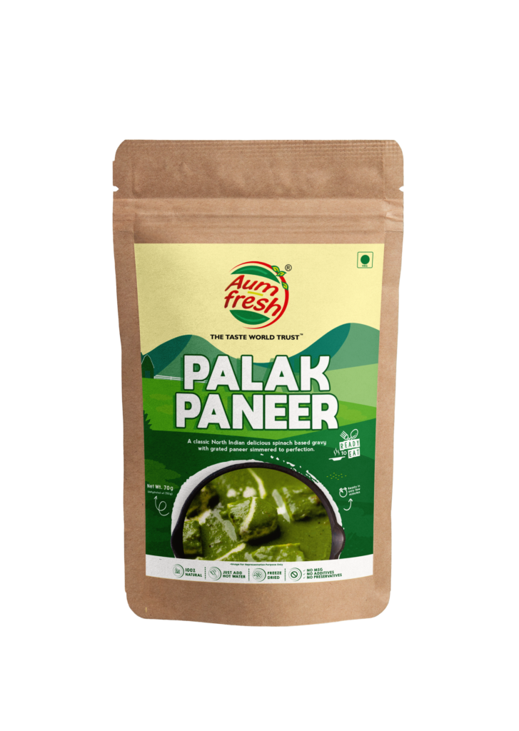 Freeze Dried Ready-to-eat Palak Paneer - Aumfresh